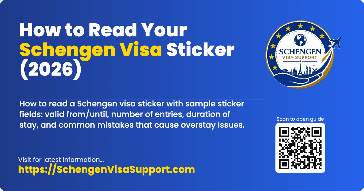 How to Read Your Schengen Visa Sticker (2026)