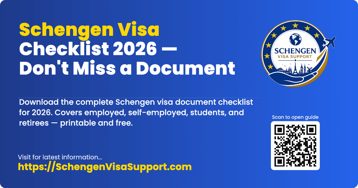 Schengen Visa Checklist 2026 — Don't Miss a Document