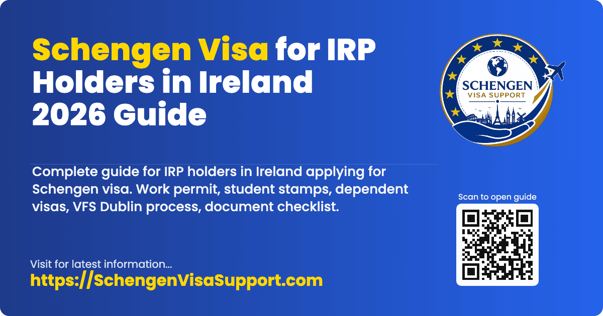 Schengen Visa for IRP Holders in Ireland 2026 Guide