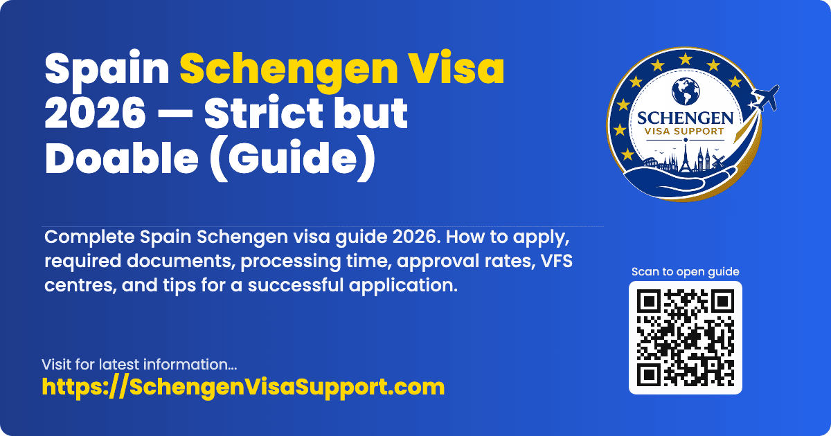 Spain Schengen Visa 2026 — Strict but Doable (Guide)