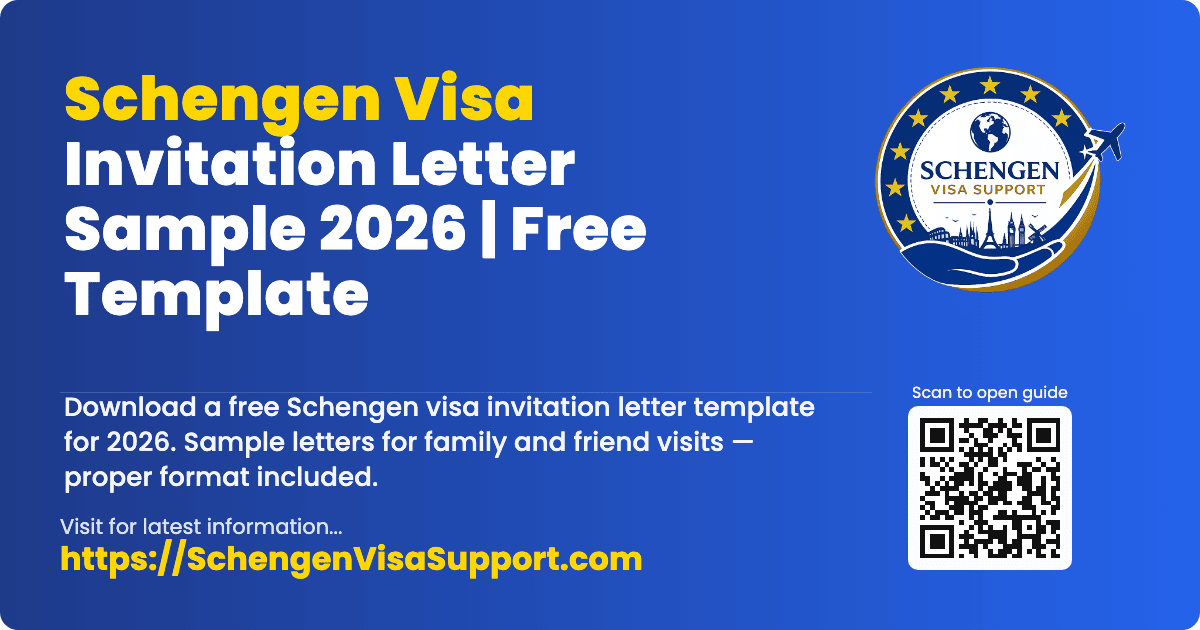 Schengen Visa Invitation Letter Sample PDF 2026 — Free Template