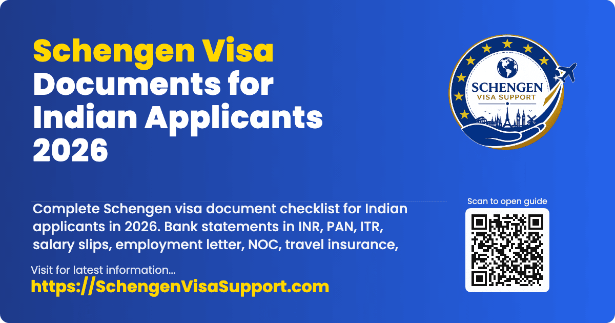 Schengen Visa Documents for Indian Applicants 2026: 14-Item VFS Checklist