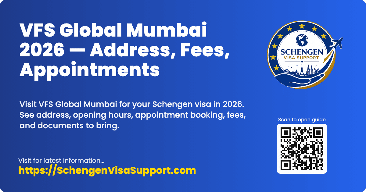 VFS Global Mumbai 2026 — Address, Fees, Appointments