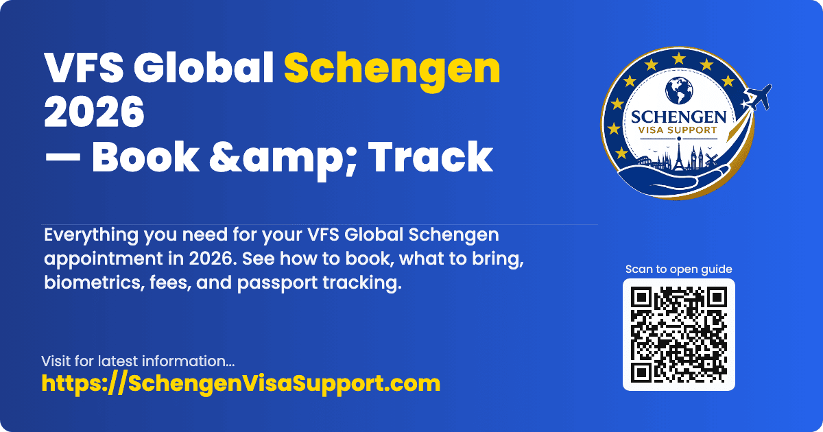 VFS Global Schengen 2026 — Book & Track
