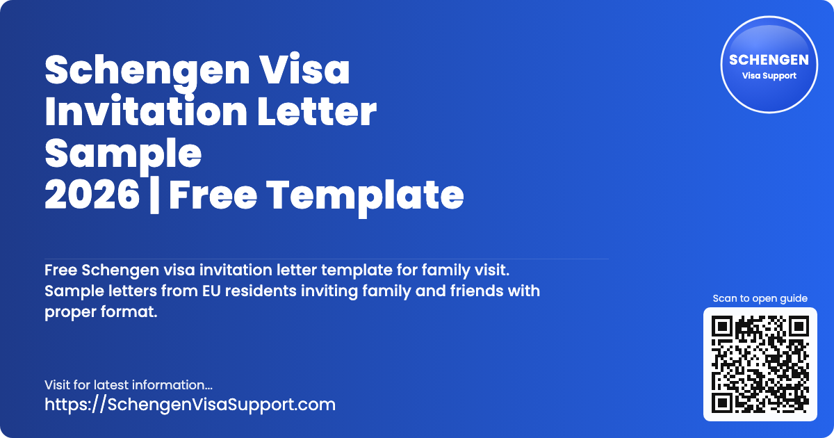 Schengen Visa Invitation Letter Sample 2026 | Free Template