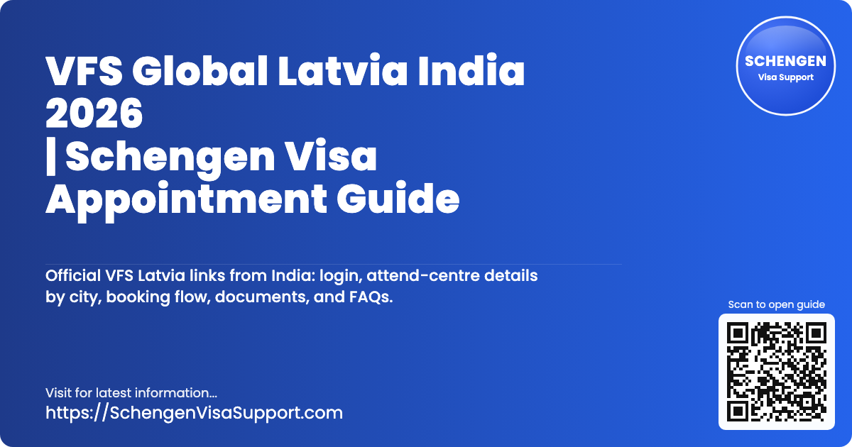 VFS Latvia from India 2026 — Book Appointment